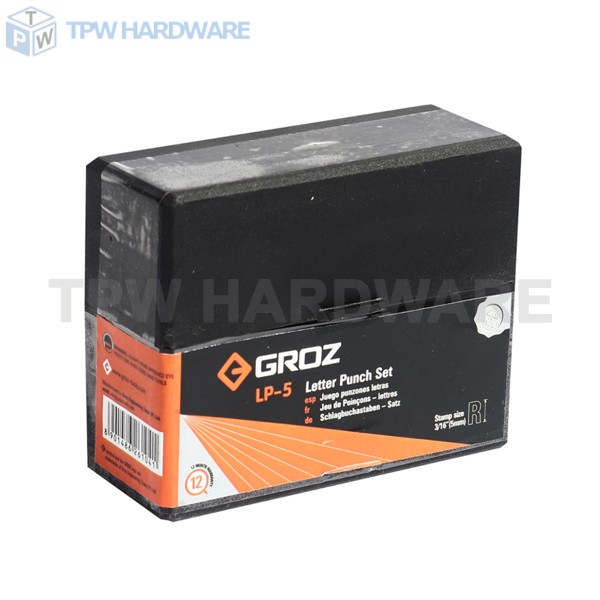 GROZ เหล็กตอกตัวหนังสือ ตัวอักษร A-Z ขนาด 5มิล - TPW Hardware